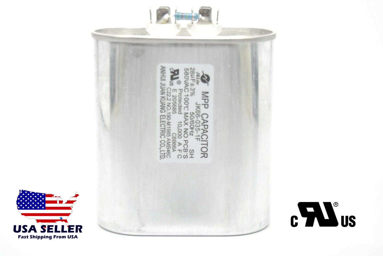 CBB66A JKLITE MPP Oval Lighting Capacitor 580VAC 28uF 3% 50/60Hz JK66 ...