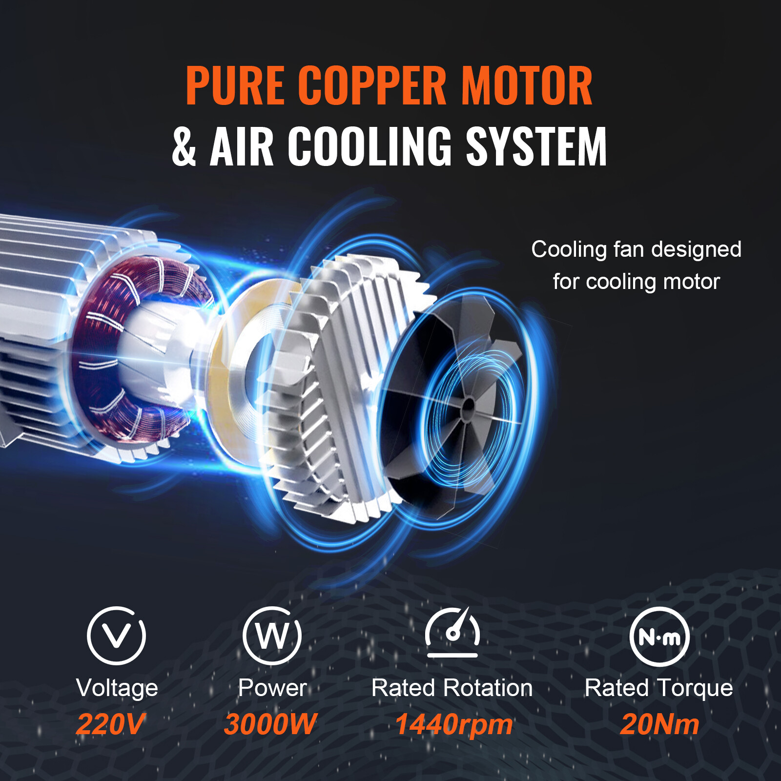 VEVOR 2 Ton Electric Chain Hoist Three Phase Crane Hoist 4400lbs Load ...