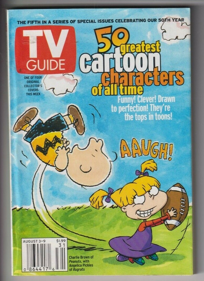 Tv Guide Mag 50 Greatest Cartoon Characters 1 OF 4 August 3-9, 2002 ...