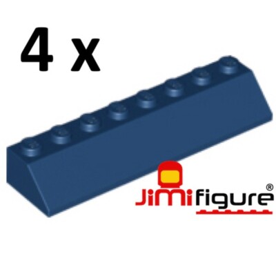 NEW 4 x LEGO Slope 45 Degree 2x8 Dark Blue 4445 Genuine Bulk Lot Roof ...
