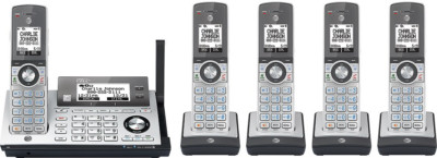 AT&T 5 Handset Connect to Cell Expandable Cordless Phone System with ...