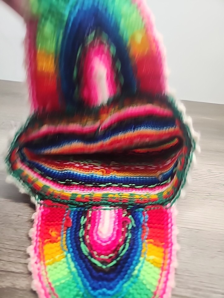 Vintage Peruvian Chullo Alpaca Beanie Toque Youth Pink Ear Flap Light ...