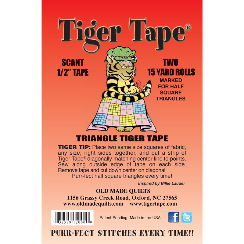 Tiger Tape from Old Made Quilts - 8 Styles - A Guide for Evenly Spaced ...
