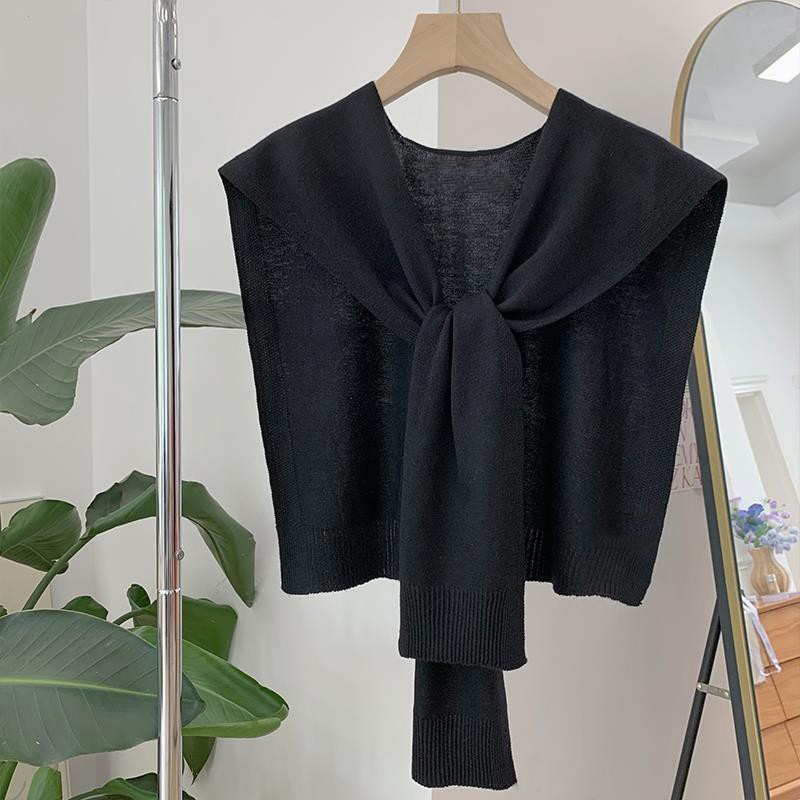 Korean Knitted Shawl Summer Air Conditioning Fake Collar Neck Guard ...