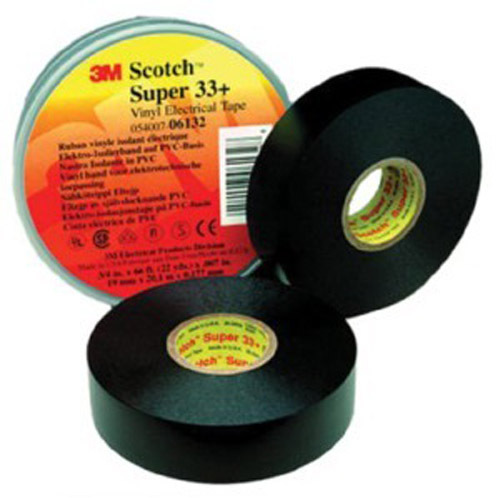 Scotch Vinyl PLastic Electrical Tape Super 33 Plus, 3/4" x 52' 3M-6133 ...