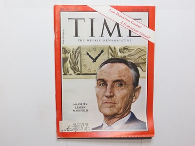 Time Magazine (March 20, 1964) (Majority Leader Mansfield) 6Dx3 | eBay
