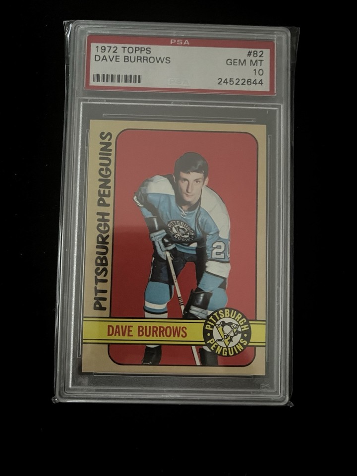 DAVE BURROWS 1972 TOPPS HOCKEY CARD #82 GRADED PSA 10 GEM MINT | eBay