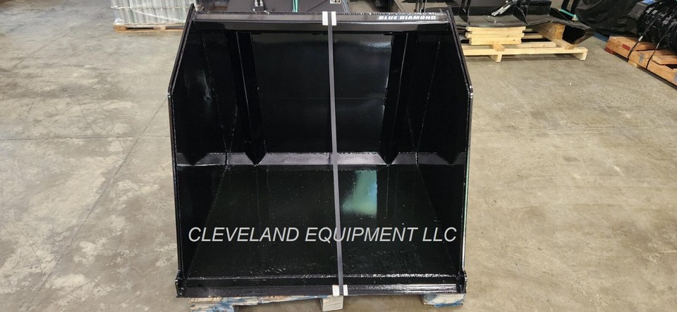 60" BLUE DIAMOND 1 YARD BUCKET Skid Steer Loader Mulch Topsoil Bulk ...