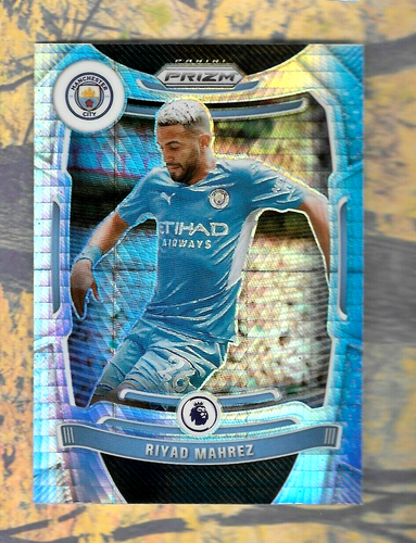 RIYAD MAHREZ 2021-22 PANINI PRIZM PREMIER LEAGUE SOCCER SILVER CARD #11 ...