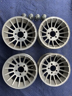 VINTAGE CHEVY FORD MOPAR SUPERIOR 15X7 TURBINE ALUMINUM WHEELS Rims 4 ...