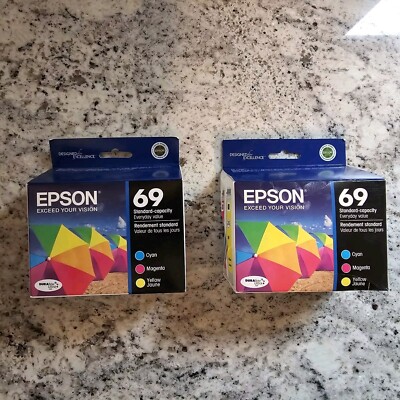 Epson 69 T069520 Color Inkjet Cartridge Pack - Cyan, Magenta & Yellow ...