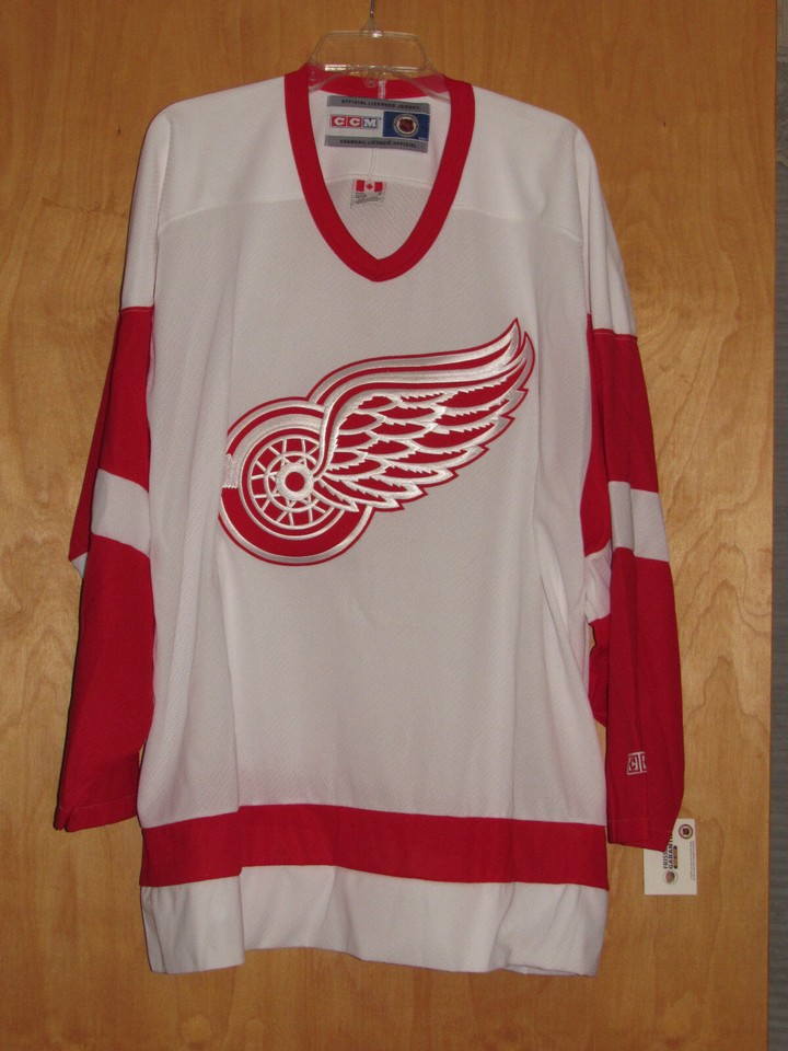 Detroit Red Wings CCM White Jersey Adult XL NWT | eBay