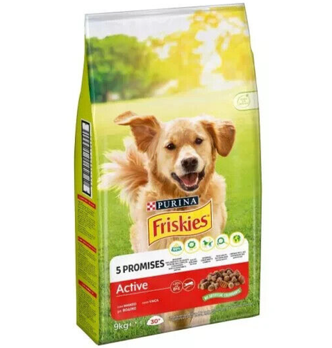 Croquettes Pour Chiens Friskies Active Avec Bœuf Sac De 9Kg ...