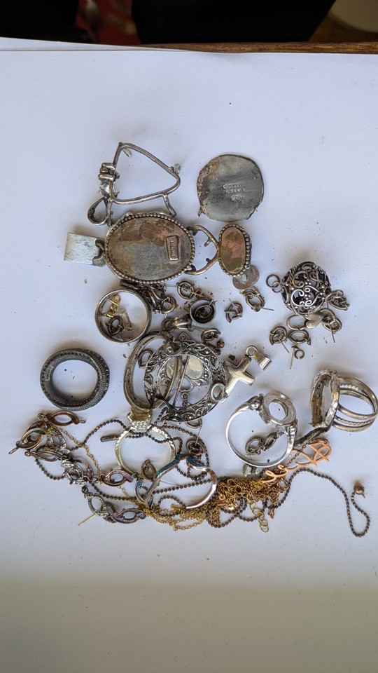 925 Sterling Silver 92.5 Grams Scrap Lot Broken Pieces 2.974 troy ...