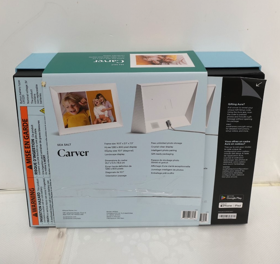 Aura Carver 10.5" Digital Picture Frame, Sea Sat, Model: AF900 | eBay