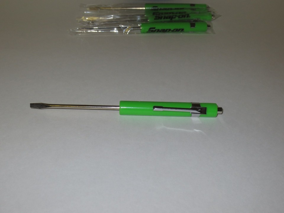 (10)TEN Snap on Pocket Screwdriver Flat Tip Screwdrivers, Magnet End ...