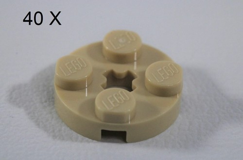 LEGO® Tan Plate Round 2 x 2 with Axle Hole Design ID 4032 | eBay Australia