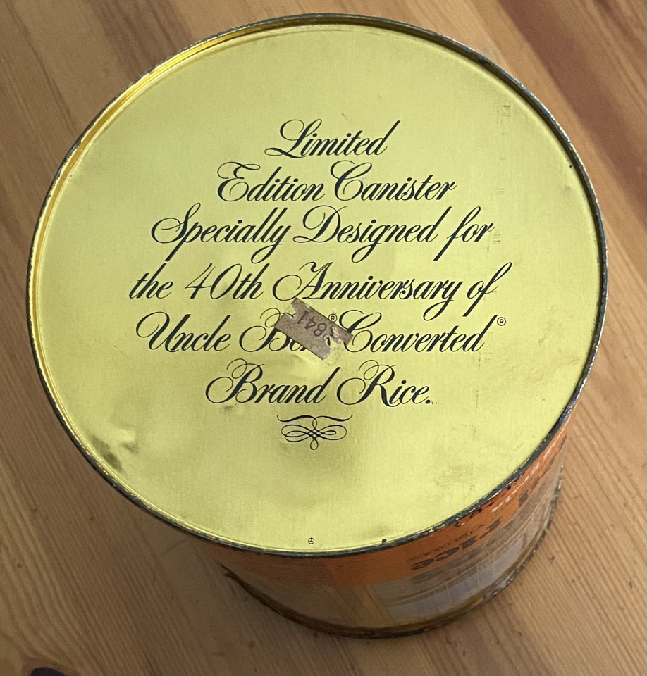 Vintage Uncle Ben's Rice Limited Ed. 40th Anniversary TIN 1983 ...