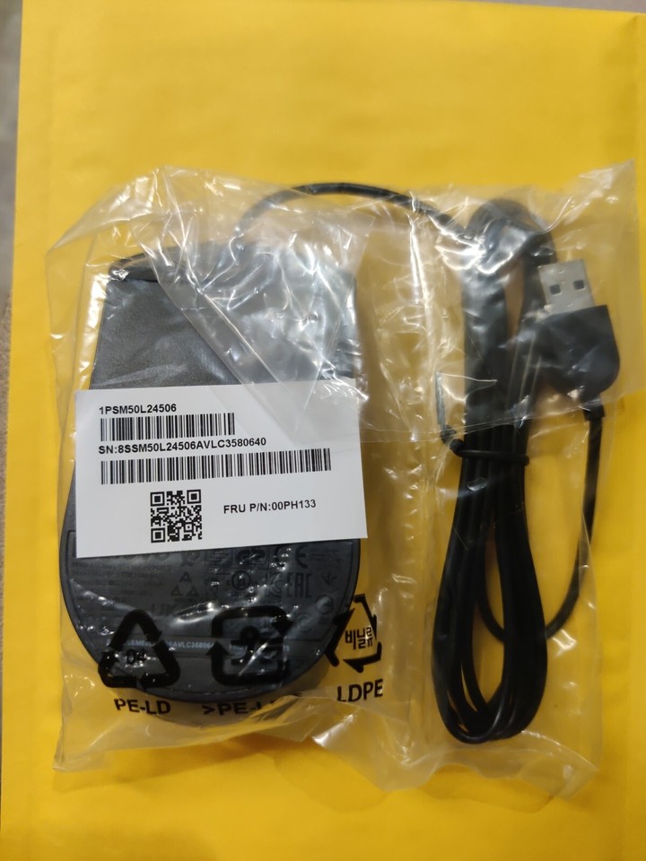 Lenovo 1PSM50L2 OEM USB Optical Mouse Wired 00PH133 1000 dpi BRAND NEW ...
