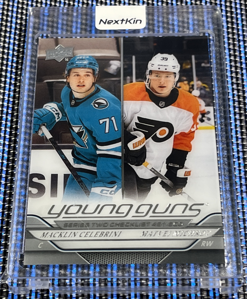 2024-25 Upper Deck Young Guns Clear Cut Checklist Macklin Celebrini & Matvei RC. | eBay