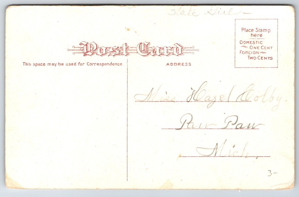 G Howard Hilder New Hampshire State Girl~Large Letter NH~Acorn Oak Leaf ...