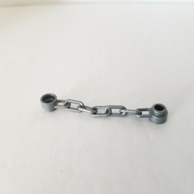 LEGO Minifigure Chain 5 Link Silver Weapon with Connector Ends Battle ...