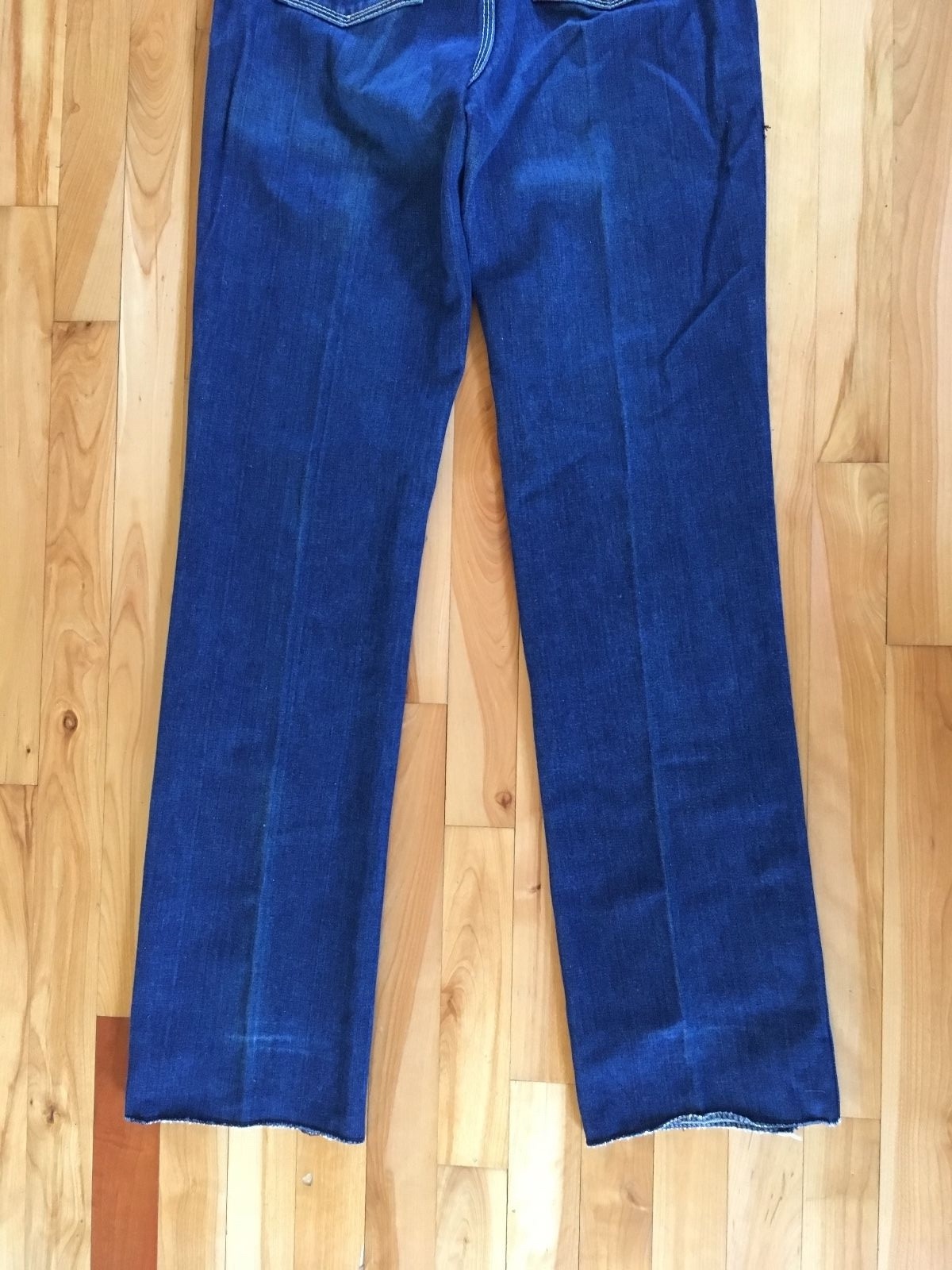 Vintage 70's CHARDON PARIS Jeans Sz 11 Unhemmed w/ 33.5 Inseam HIGH ...