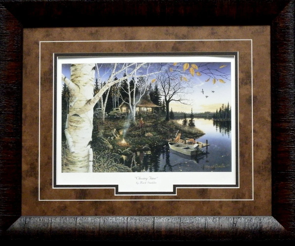Mark Daehlin Closing Time Framed Cabin Lake Art Print 21 x 17 | eBay