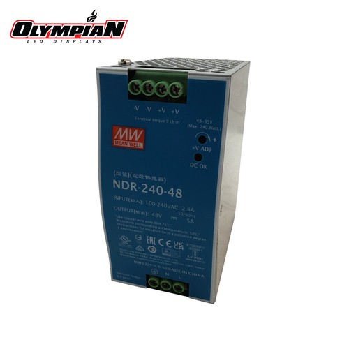 MeanWell NDR-240-48 48V 5 Amp 240 Watt Industrial DIN Rail Power Supply ...