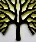 WOODEN TREE NATURE MODERN DECO WALL HANGING ART SCULPTURE HOME OFFICE ...