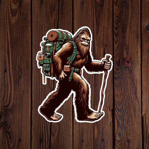 Bigfoot sticker vinyl decal yeti sasquatch laptop scrapbook cryptid ...