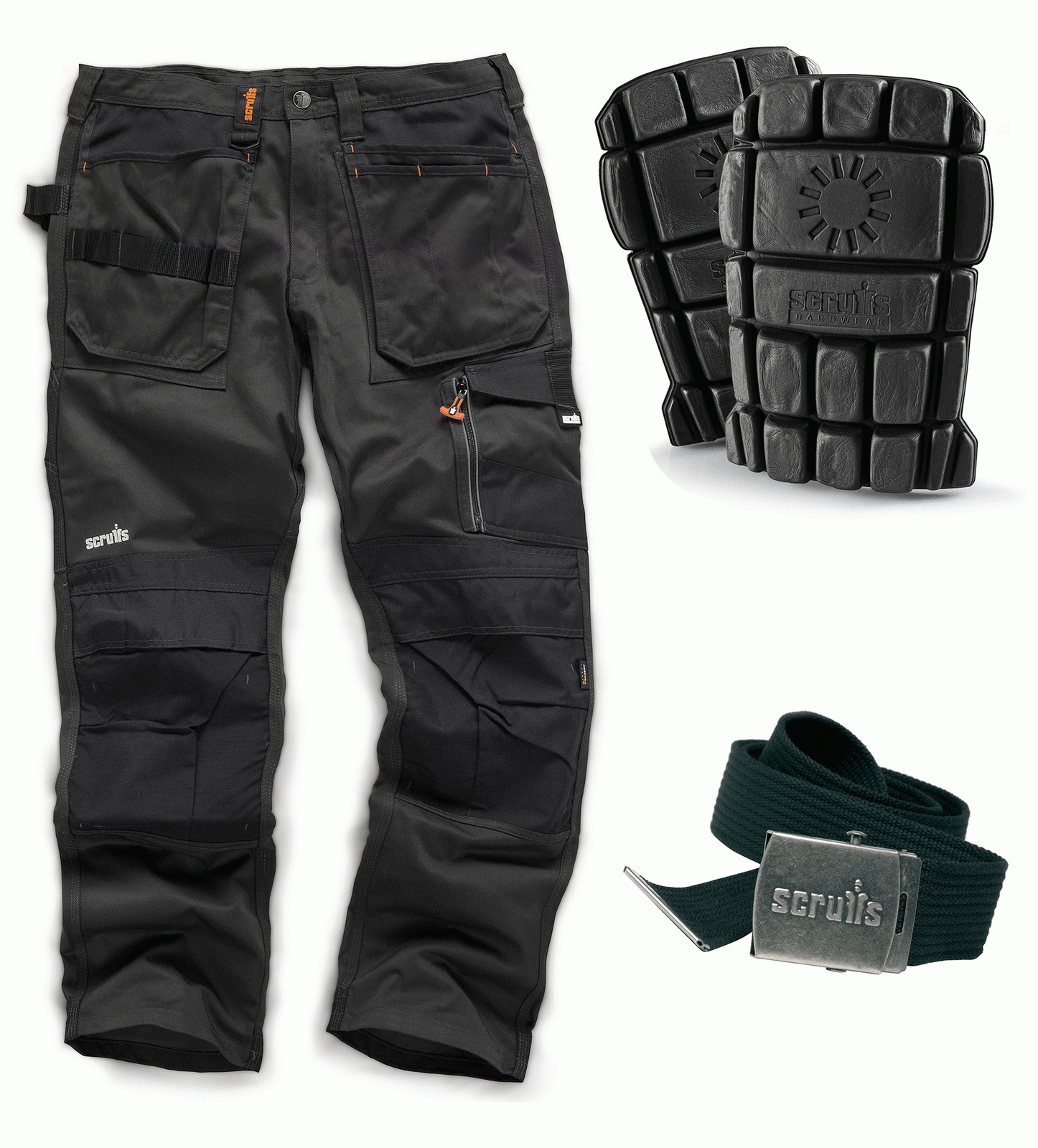 Scruffs 3D Trade Trouser Work Cordura Holster Pants Knee Pockets Grey ...