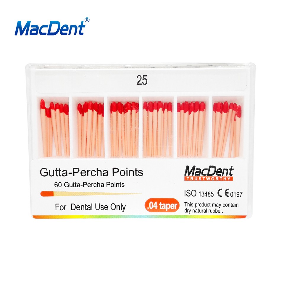 Dental Endodontic Gutta Percha Points Taper 0.02/0.04/0.06 15#-40 ...