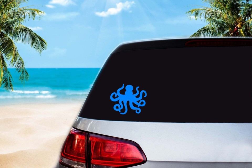Octopus decal vinyl sticker walls windows car bumper sticker coastal ...