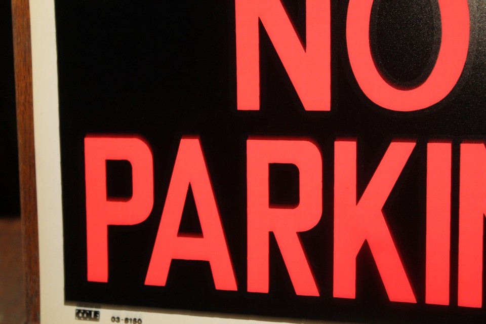 Vintage 1960's Plastic Sign EXIT 8" x 12" NO PARKING New Old Stock | eBay