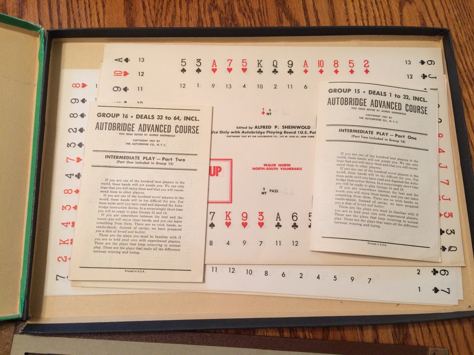1957 AUTOBRIDGE Card Board Game Masonite • MA Advanced Bridge Players ...