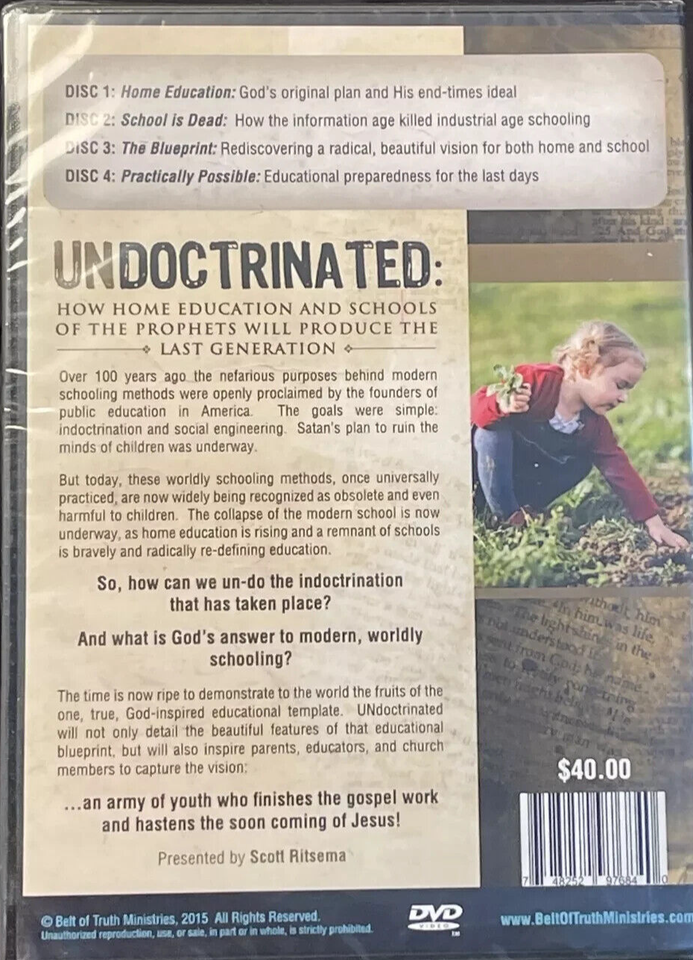 NEW/SEALED - UNDOCTRINATED [4 DVD Set] Scott Ritsema ~ Belt Of Truth Ministries | eBay