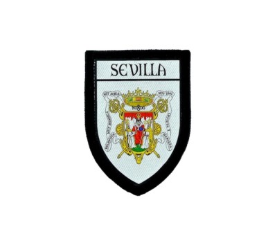 Patch embroidered fusible printed coat of arms patch spain flag seville ...
