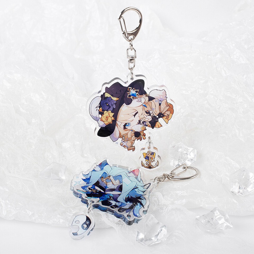 Genshin Impact Wriothesley Neuvillette Focalors Furina Lyney Keychain ...