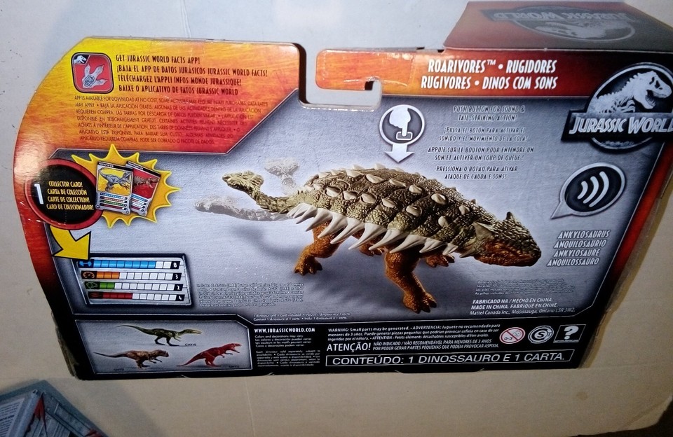 Jurassic World Ankylosaurus Roarivores MIB Dino Rivals 2nd Release Mint ...