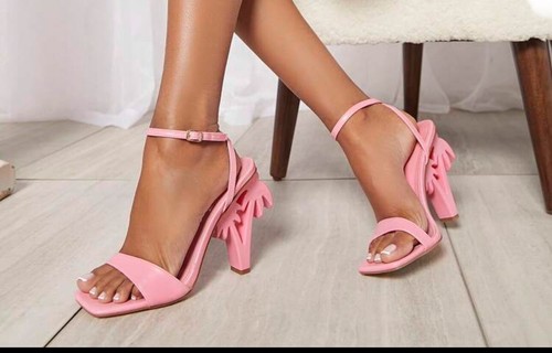 Sandals Size 7.5/pink Shoes /shoes Size 7.5/heels 7.5/heels Size 7.5 ...