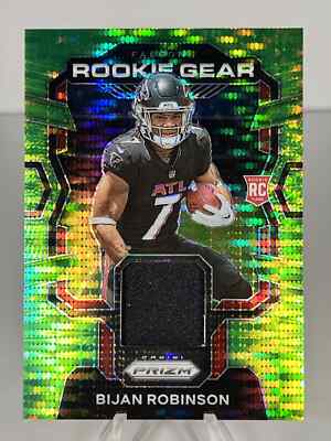 2023 Panini Prizm - Rookie Gear #RG-BR Bijan Robinson (MEM, RC) Neon ...