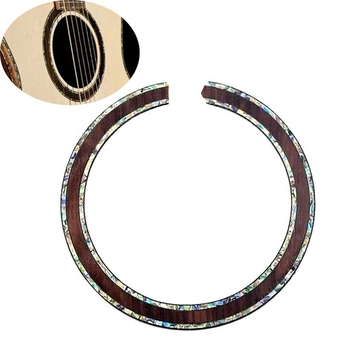 1 X Acoustic Guitar Rosette abalone shell Rosewood Inlay sound hole ...