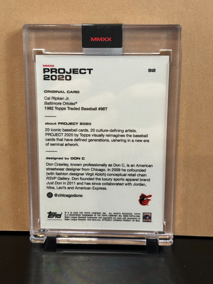 Topps Project 2020 Card 92 1982 Cal Ripken Jr. by Don C Baltimore ...