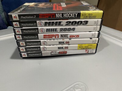 PS2 Hockey Game Lot (ALL TESTED ALL WORKING) ESPN Hockey, NHL 03, 04 ...
