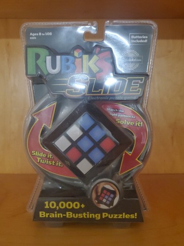 Rubiks Slide Electronic Game 10,000+ Brain Busting Puzzles Rubiks Cube ...