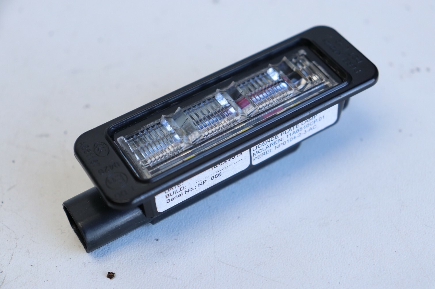 McLaren MP4 12C Spider 2013 Rear License Plate Light 11A6540CP.01 J180 ...