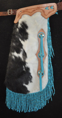 Custom Made Leather Chinks/Hair On Cowhide Chaps/Made In USA | eBay