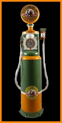 Correct Measure 1928 Pump for MUSGO Gasoline New Sign 12x24" USA STEEL ...