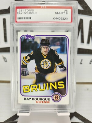 Ray Bourque 1981 Topps Hockey #5 PSA 8 NM-MT Boston Bruins 3RD YEAR ...